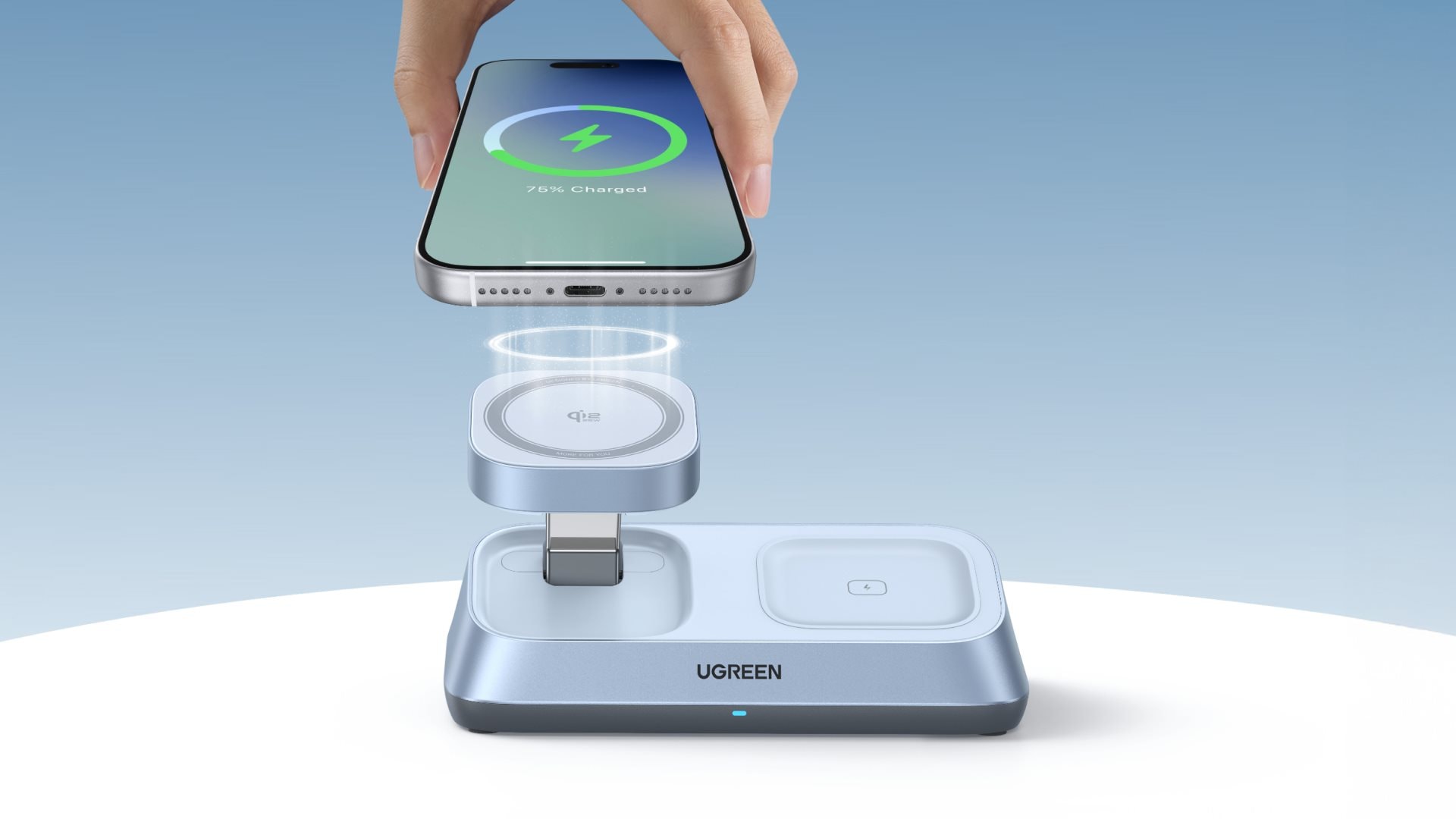 UGREEN ra mắt dòng sạc nhanh không dây từ tính MagFlow Qi2 25W
