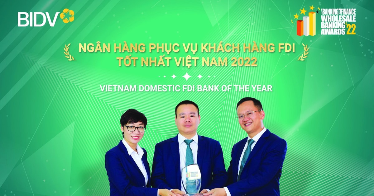 BIDV - Ngân hàng phục vụ khách hàng FDI tốt nhất Việt Nam năm 2022