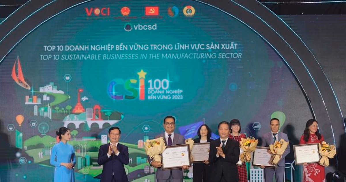 Nestlé Việt Nam dẫn đầu Top 100 Doanh Nghiệp Bền Vững trong 3 năm liền
